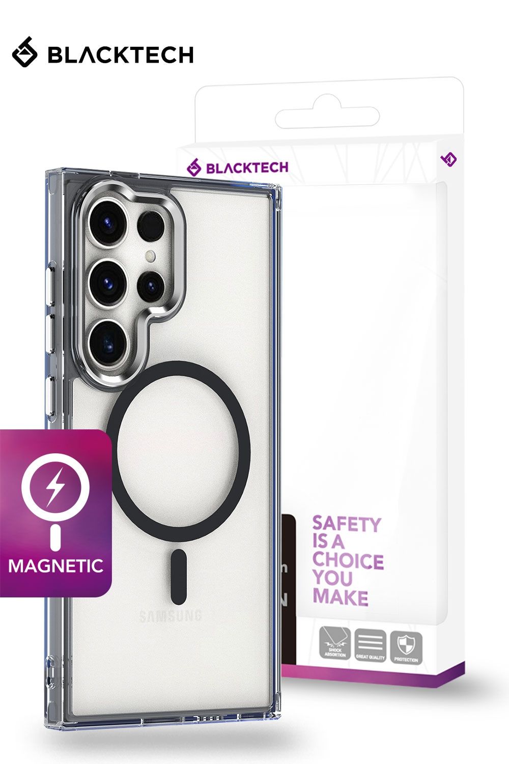 Samsung Galaxy S24 / S25 BLACKTECH Swift Shield (MagSafe Compatible ...