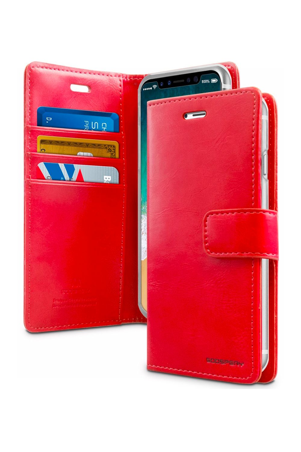 iPhone 17 Goospery Mercury Blue Moon Diary - Red – Affordable eStore